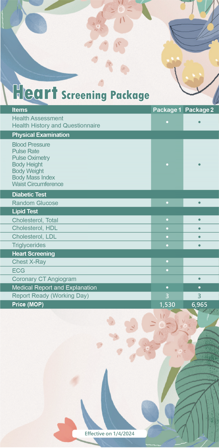 Health assessment service - MACAU YINKUI HOSPITAL