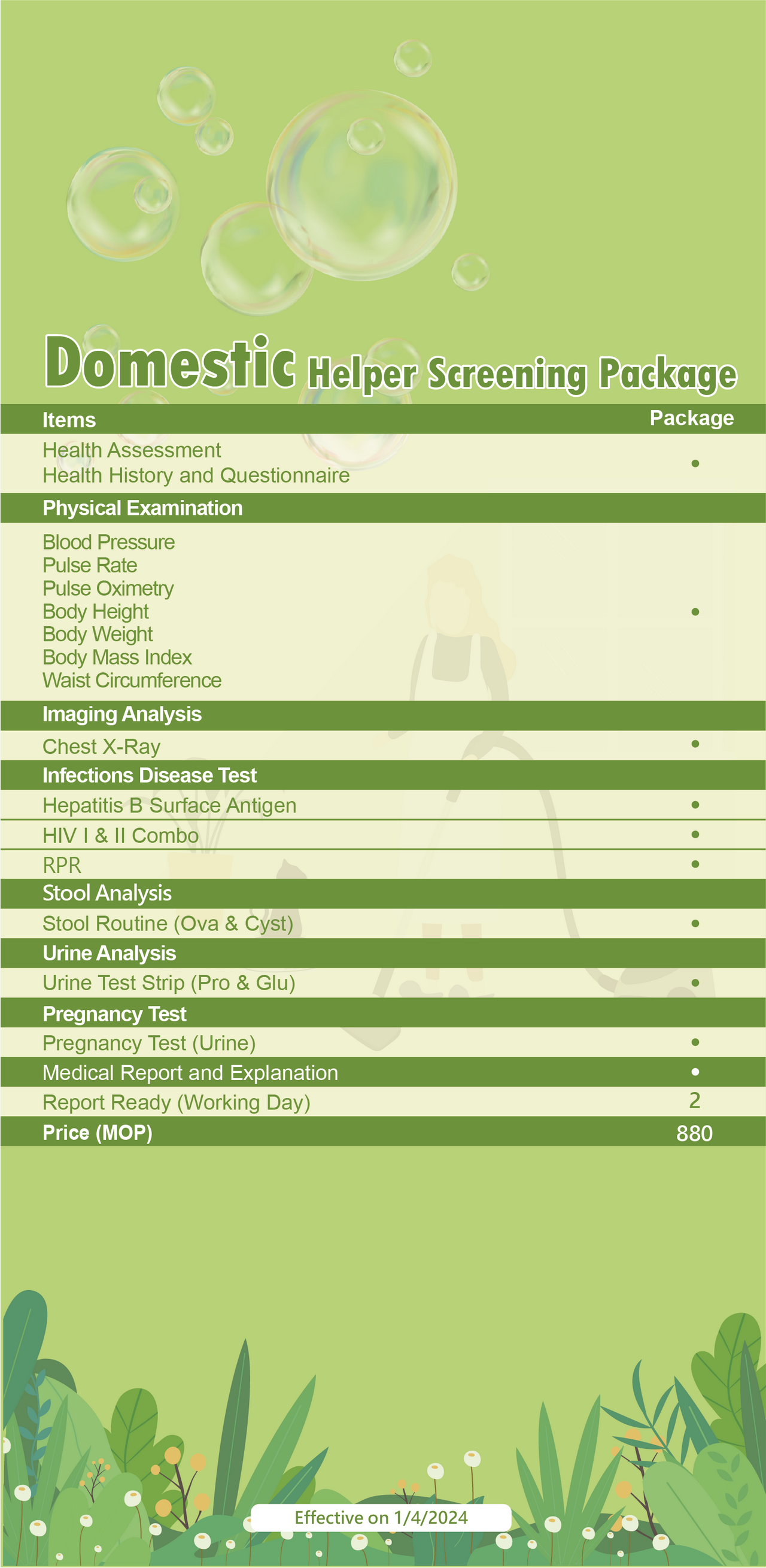 Health assessment service - MACAU YINKUI HOSPITAL